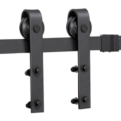 Yaheetech 200cm Single Door Sliding Track Kit Indoor Outdoor