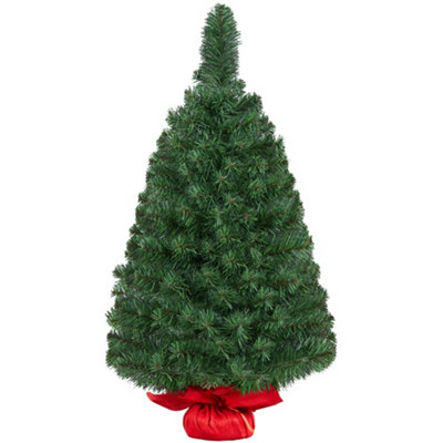 Yaheetech 3ft Green Mini Tabletop Artificial Christmas Tree with Cement Base