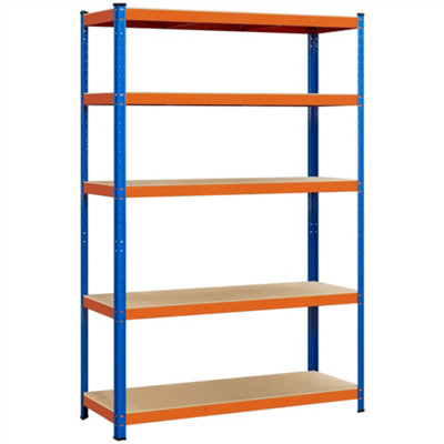 Yaheetech 5 Tier Adjustable Storage Shelf Orange Blue