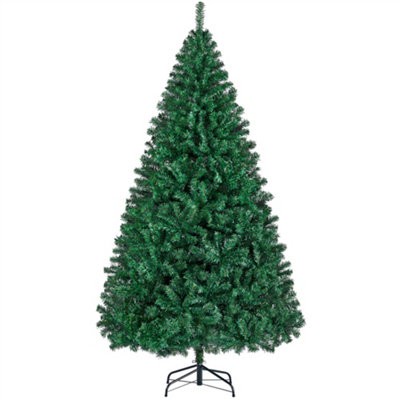 Yaheetech 7ft Green Hinged Spruce Artificial Christmas Tree with 1446 ...