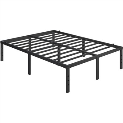 Yaheetech Black 5ft King Metal Bed Frame with Heavy Duty Steel Slat ...