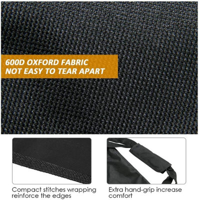 Yaheetech Black 6 Seats Portable Folding Bench with Carry Bag