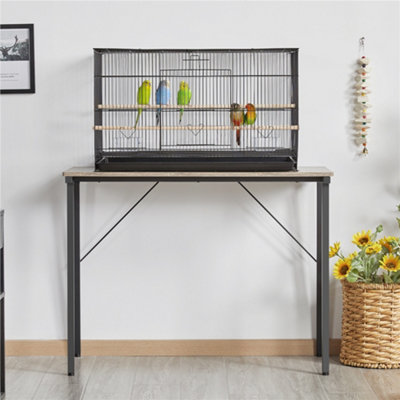 Yaheetech Black Bird Cage Flight Cage Extra Space w/ Slide-out Tray and ...