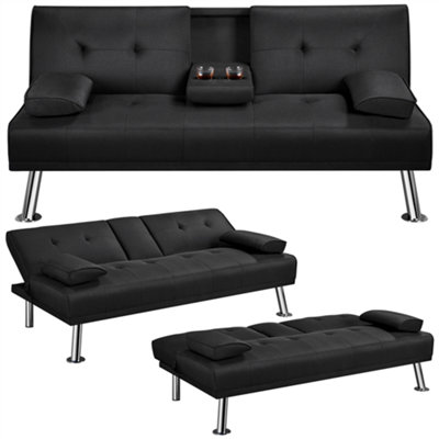 Black fabric futon store