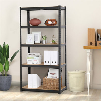 Buy Yaheetech Black Metal 5 Tier Storage Rack with Adjustable Shelves ...