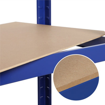 Yaheetech Blue Metal 5 Tier Storage Rack with Adjustable Shelves