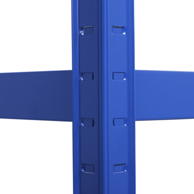 YAHEETECH BLUE METAL 5 TIER STORAGE RACK WITH ADJUSTABLE SHELVES