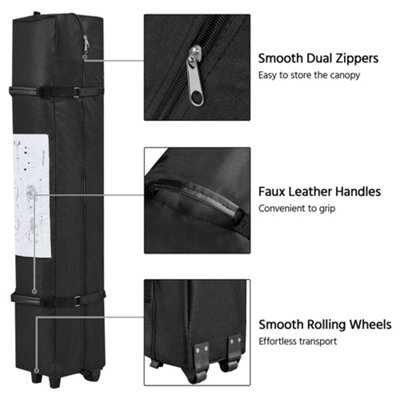 Yaheetech Dark Grey Pop-up Canopy with One-Push-To-Lock Setup Mechanism