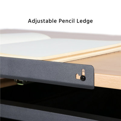 Yaheetech Drawing Table and Stool Set with Adjustable Angles Wood