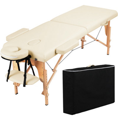 Yaheetech Folding Spa Table with Headrest Hand Pallet Cream