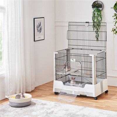 Yaheetech Grey Small Animal Cage with Platform