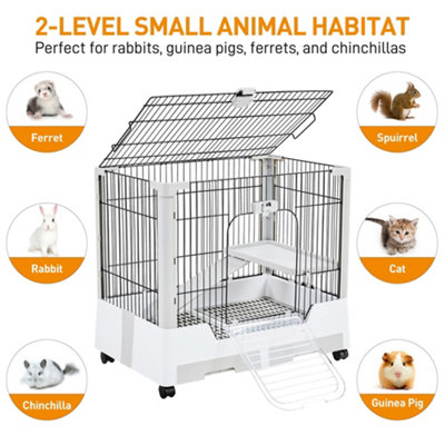 Yaheetech Grey Small Animal Cage with Platform