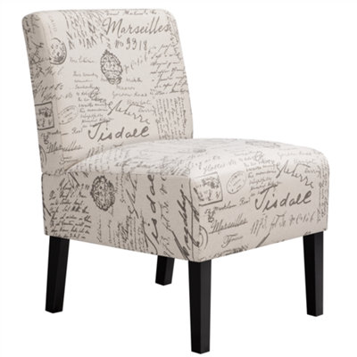 Yaheetech Letter Print Casual Fabric Side Chair