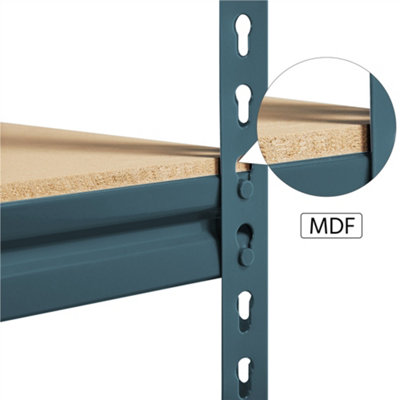 Yaheetech Neptune Blue Metal 5 Tiers Boltless Storage Shelf for ...