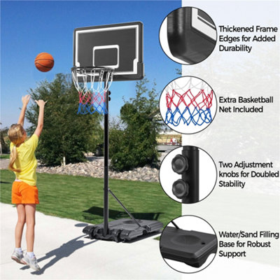 Yaheetech Portable Basketball System with Adjustable Pole 82cmL x 59.5cmW