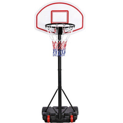 Yaheetech Red Portable Basketball Hoop with Wheels