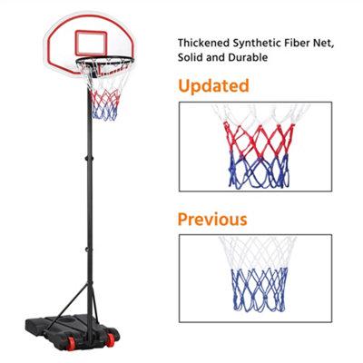 Yaheetech Red Portable Basketball Hoop with Wheels