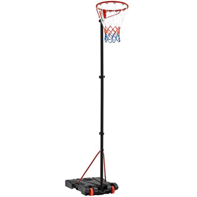 Yaheetech Red Portable Netball Hoop with Wheels