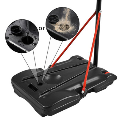 Yaheetech Red Portable Netball Hoop with Wheels