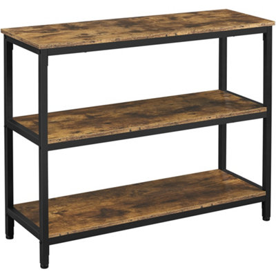 Yaheetech Rustic Brown Industrial Console Table for Living Room