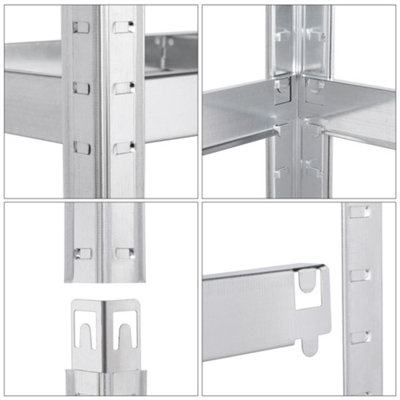 Yaheetech Set of 2 5 Tier Metal Storage Shelves for Office Living Room ...