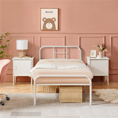 White iron full bed store