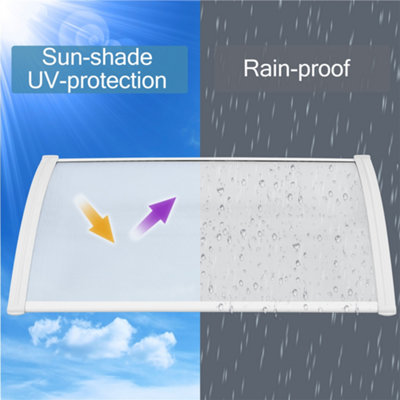 Yaheetech White Outdoor Awning Canopy for Window Front Door Porch, 100 ...