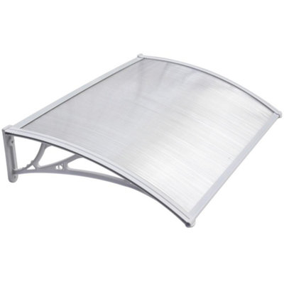 Yaheetech White Outdoor Awning Canopy for Window Front Door Porch, 120 ...