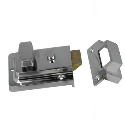 Yale Chrome Essentials Night Latch & 2 Keys 60mm Deadlock