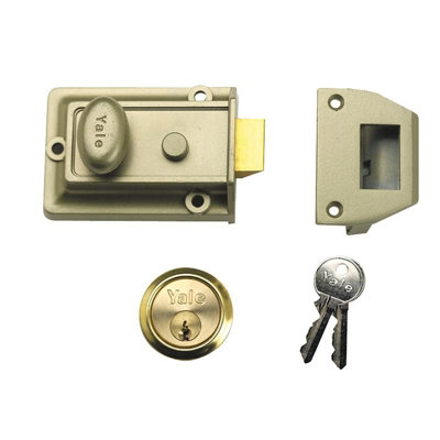 Yale Locks 77 Traditional Nightlatch Multi Colour (PB Cylinder 60mm ...
