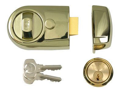 Yale Locks P-Y3-BLX-PB-60 Y3 Nightlatch Modern 60mm Backset Brasslux ...
