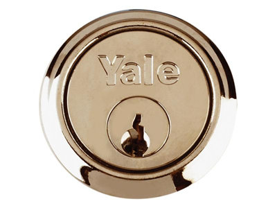 Yale Locks P1109 Replacement Rim Cylinder & 6 Keys Polished Brass ...