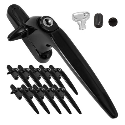Yale Sparta Cockspur Window Handle (10 Pack) - Black, Right, 15.5mm