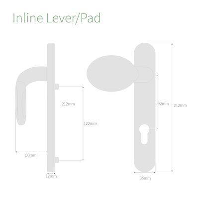 Yale Sparta Lever/Pad Door Handle - Satin Silver