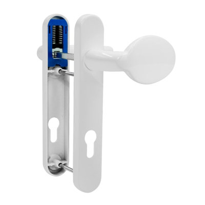 Yale Sparta Lever/Pad Door Handle - White | DIY at B&Q