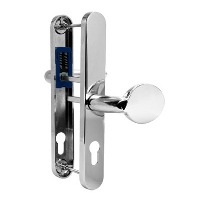 Yale Sparta Lever/Pad Offset Door Handle - Chrome (PVD) | DIY at B&Q