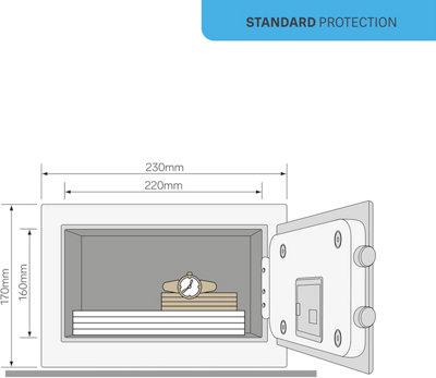 Yale - Value Safe Mini Blue - YSV/170/DB2/B