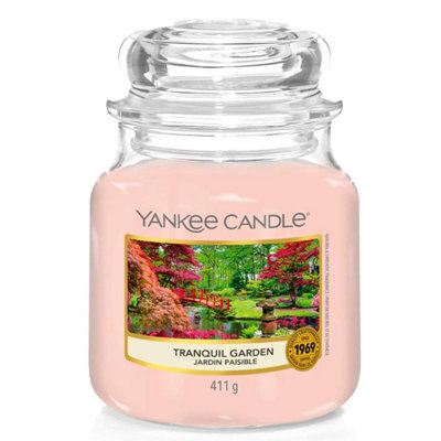 Yankee Candle Original Medium Jar Scented Candle Tranquil Garden, 411g