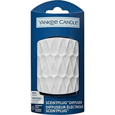 Yankee Candle Scent Plug Diffuser Base Unit Organic Pattern White