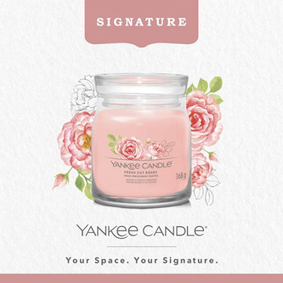 Yankee Candle Signature Medium Jar Fresh Cut Roses Gift Present Decor
