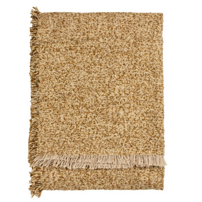 Yard Doze Woven Boucle Fringed Throw