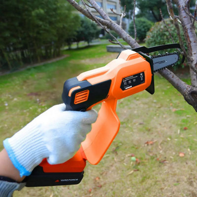Yard Force 20V Mini Chainsaw 12cm with Battery & Charger, Lightweight ...