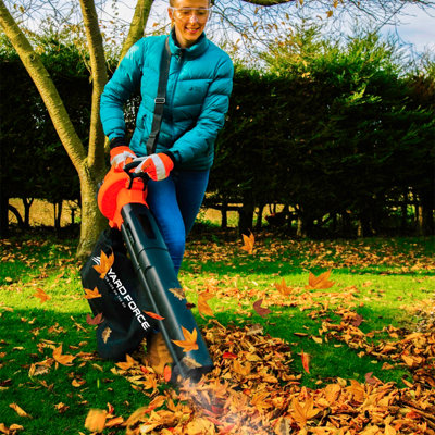 Yard Force 40V Cordless 3 in 1 Blower Vacuum Mulcher with 2x20V 4.0Ah Lithium Ion Batteries LB C20B