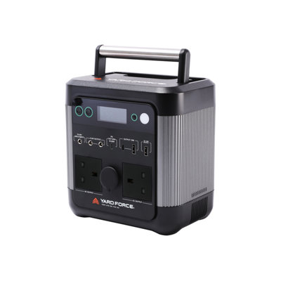 Yard Force 600W Portable Power Station with 25.9V / 20Ah Lithium-Ion battery, triple USB ports ...