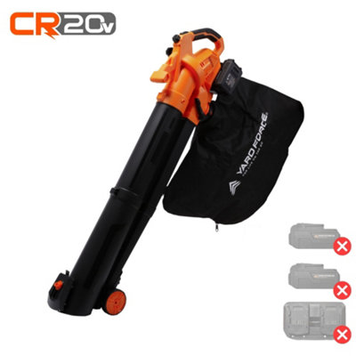Yard Force Cordless Blower & Vacuum with 8:1 mulching ratio and 230km/h ...