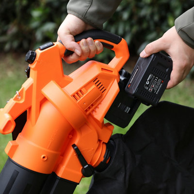 Yard Force LB C20C 40V (2x20V) Cordless Blower & Vacuum with large 45L collection bag and 15:1 ...