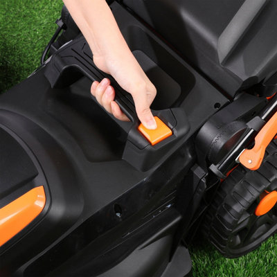 Yard Force LM C40B 40V 4.0Ah (2x20V) Cordless Lawnmower with 40cm cutting width 45L grass bag ...