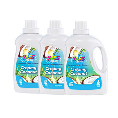 Yass Clean Laundry Bundle Creamy Coconut 1.5L Detergent Softener ...