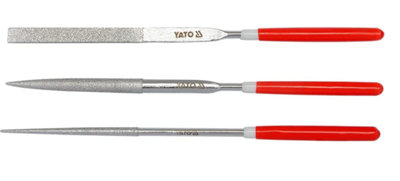 Yato professional jewelers diamond precision needle file metal set of 3 ...