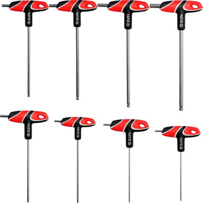 Yato professional t type ball tip allen key set 2.5 - 10 mm S2 steel ...